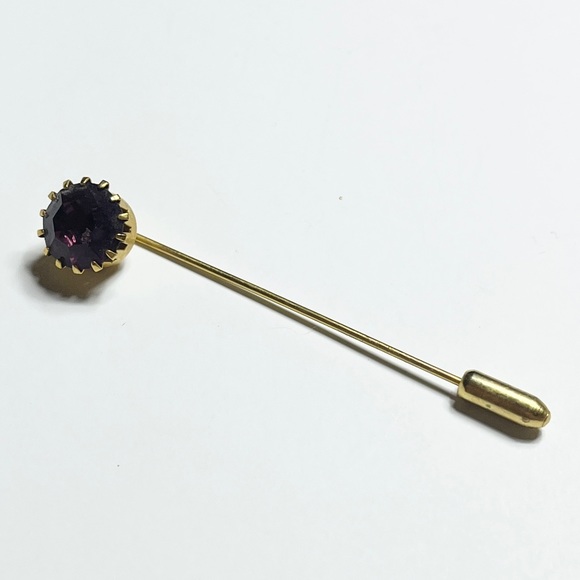 Vintage | Jewelry | Vintage Purple Rhinestone Stick Pin Brooch | Poshmark
